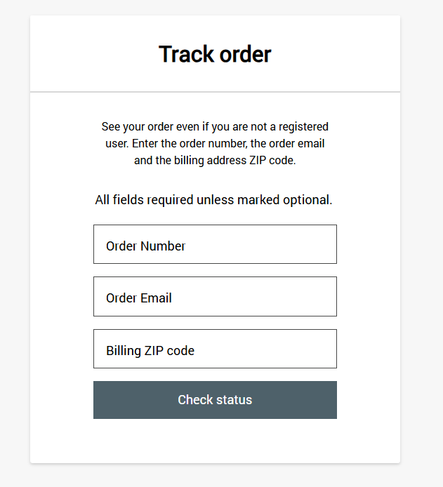 Order Changes, History, Tracking, and Confirmation