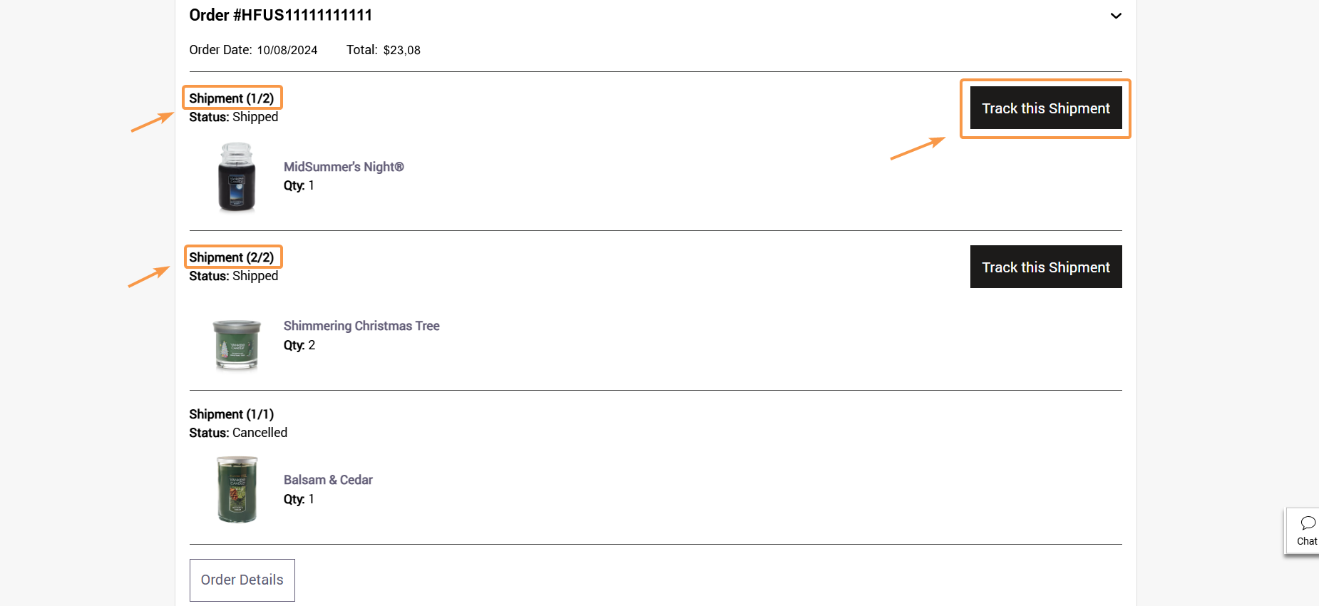 Order Changes, History, Tracking, and Confirmation